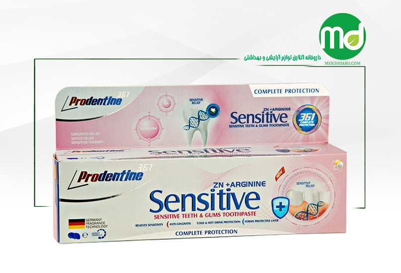 خمیر دندان کامل سنستیو پرودنتین برای دندان های حساس 130 گرم - مرسی دارو